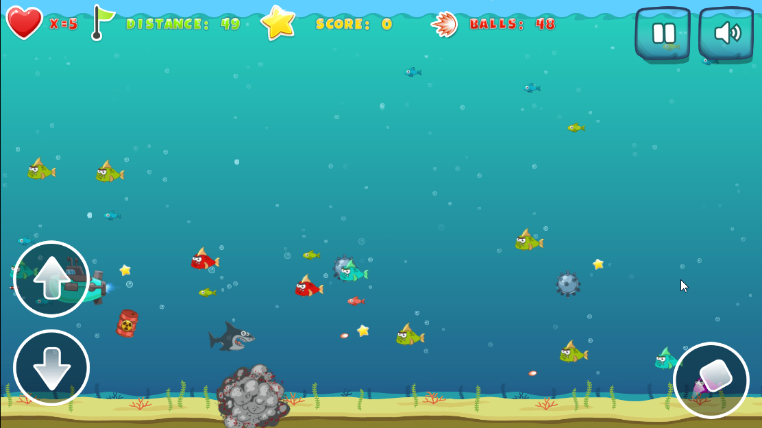 Shark Game in JavaScript Free Source Code | SourceCodester